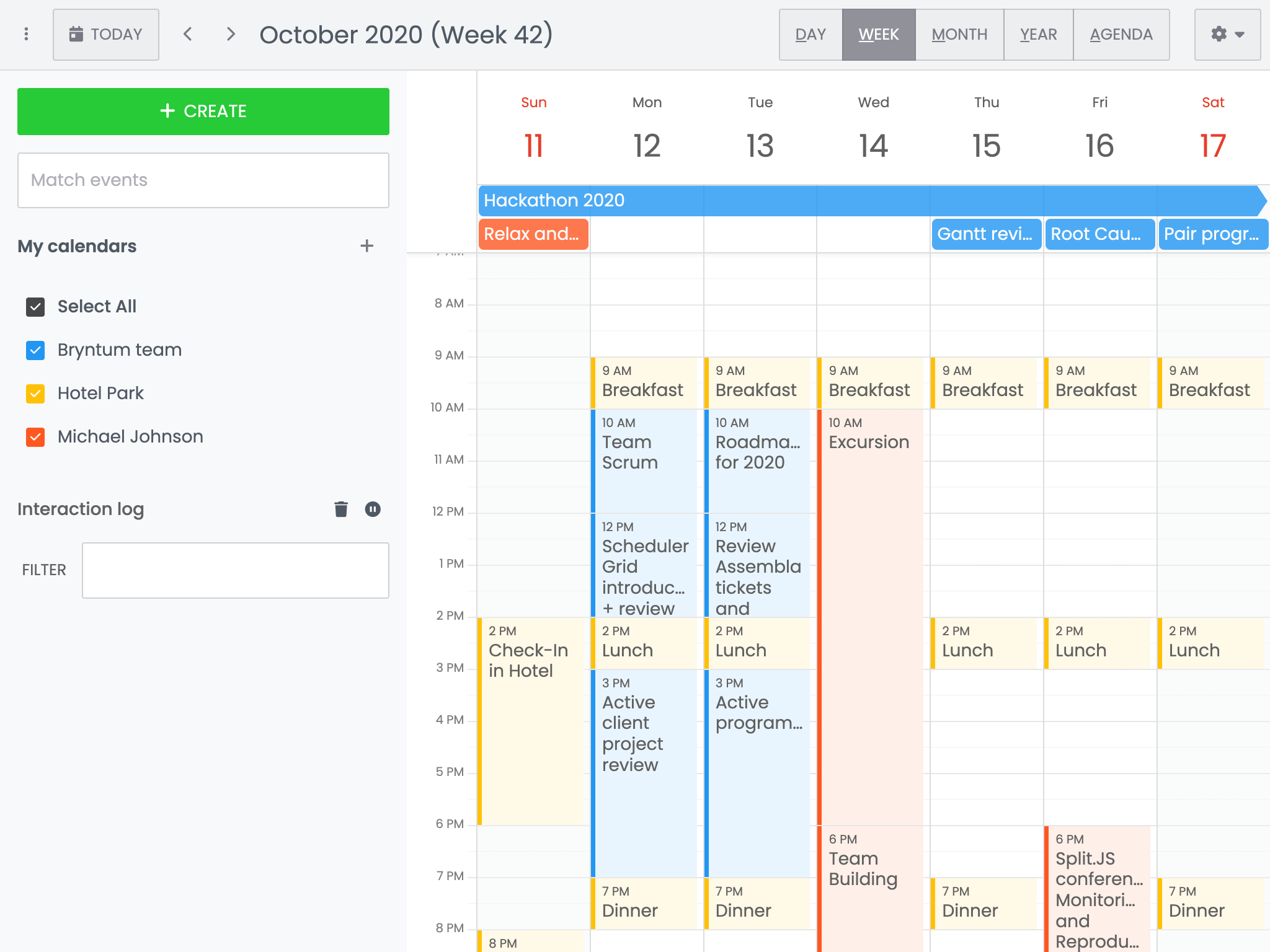 Bryntum Calendar Sidebar Customization Demo 1266