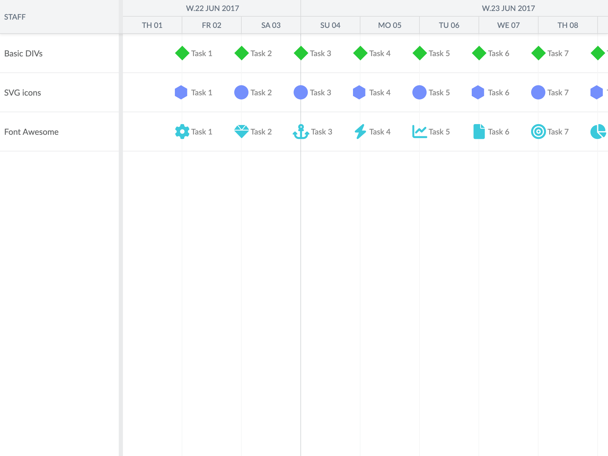 Bryntum Scheduler - Icons Bryntum Scheduler - Icons