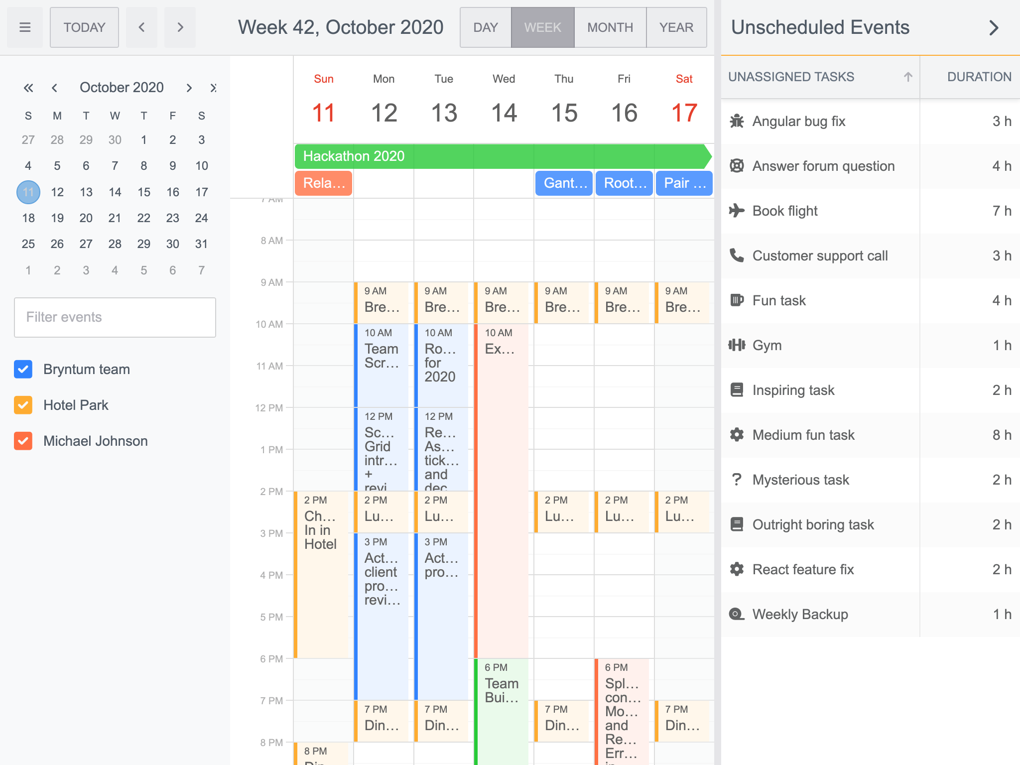 Bryntum Calendar - Drag from external source demo (Angular) Bryntum Calendar - Drag from external source demo (Angular)