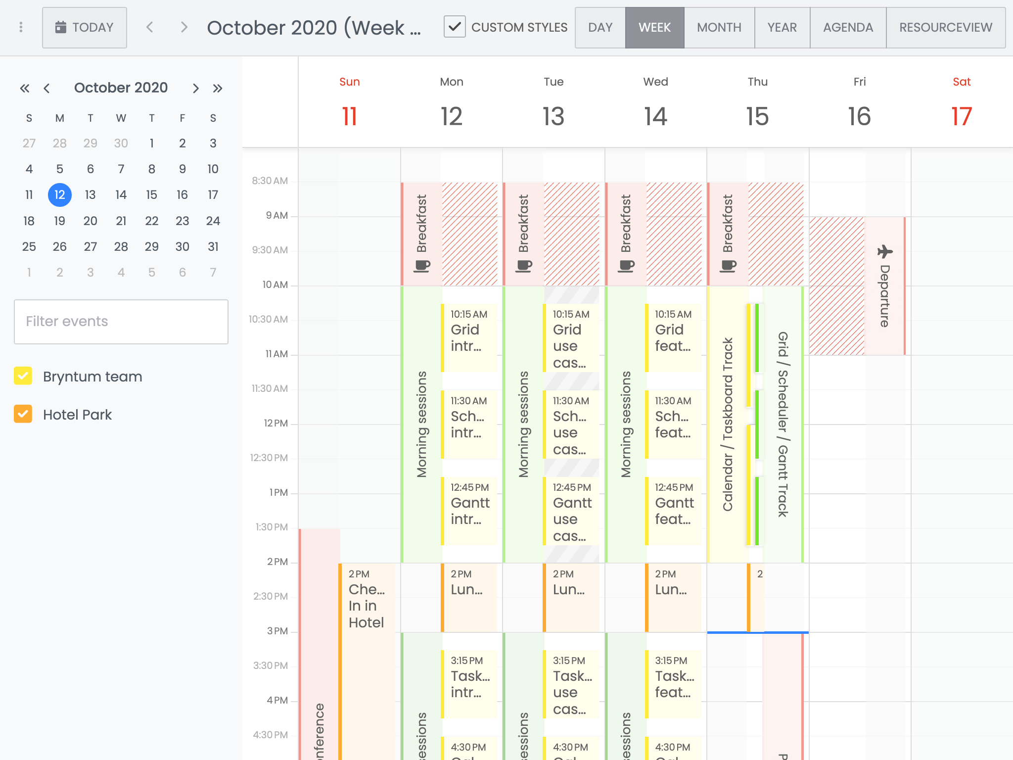 Bryntum Calendar - TimeRanges demo (React + Vite)