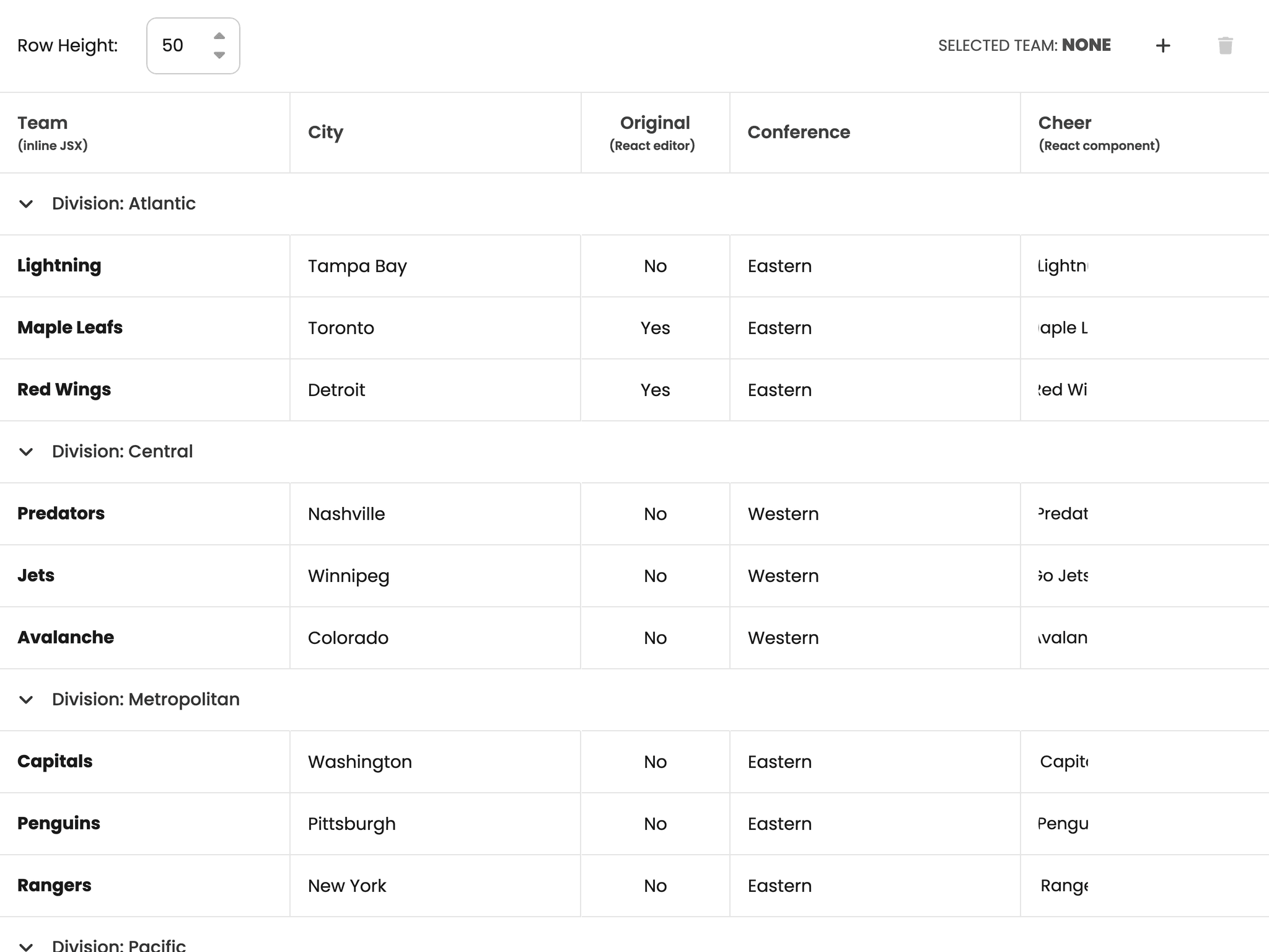 Bryntum Grid - Basic thin setup demo (React + Vite)