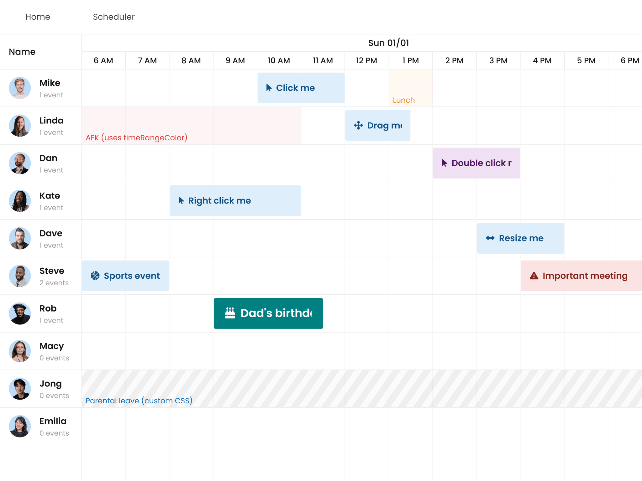Bryntum Scheduler - Routing demo (Angular View Engine)