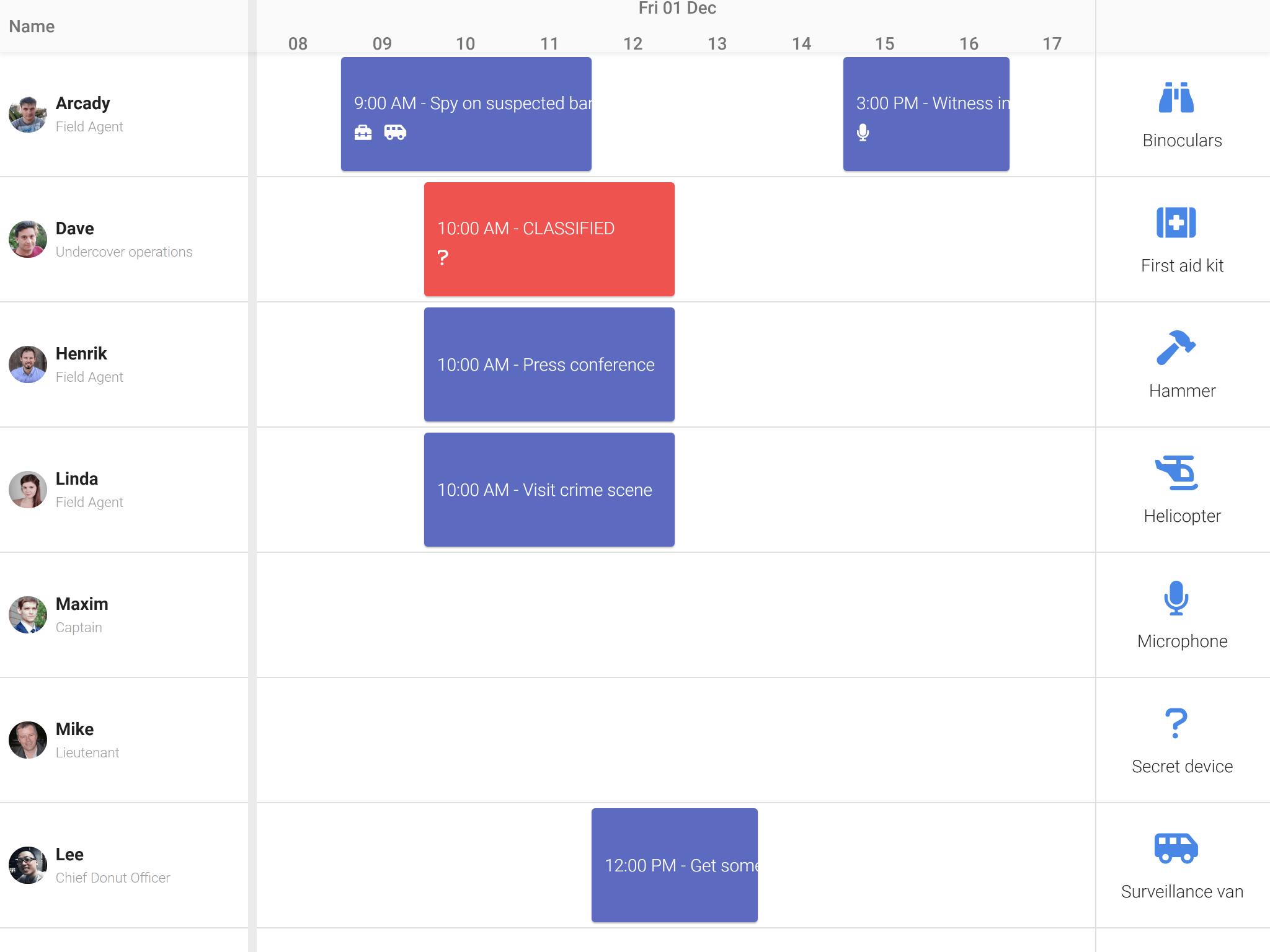 Bryntum Scheduler - Drag equipment onto tasks (Angular) Bryntum Scheduler - Drag equipment onto tasks (Angular)