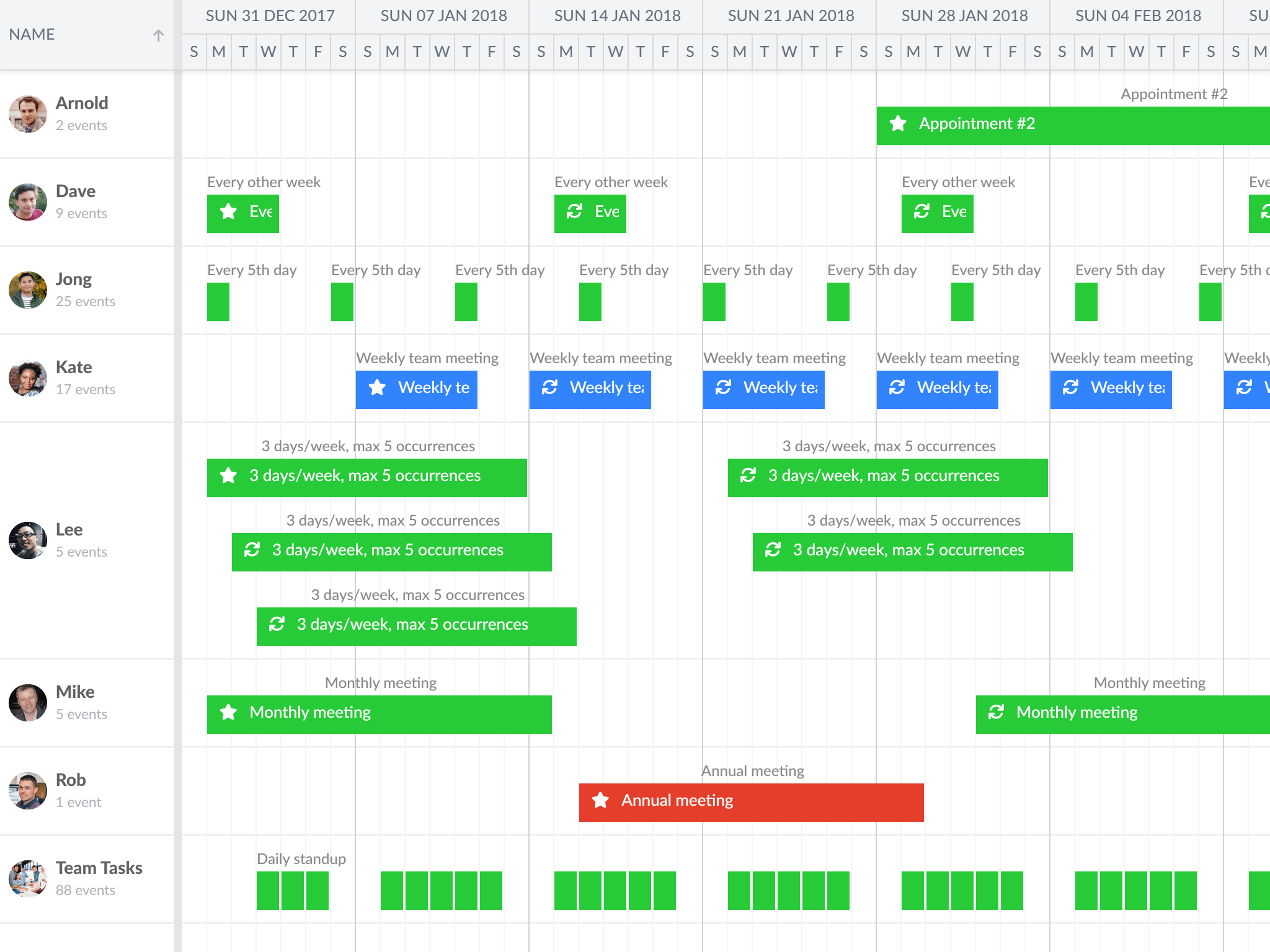 Bryntum Scheduler Recurring Events Demo In Typescript React