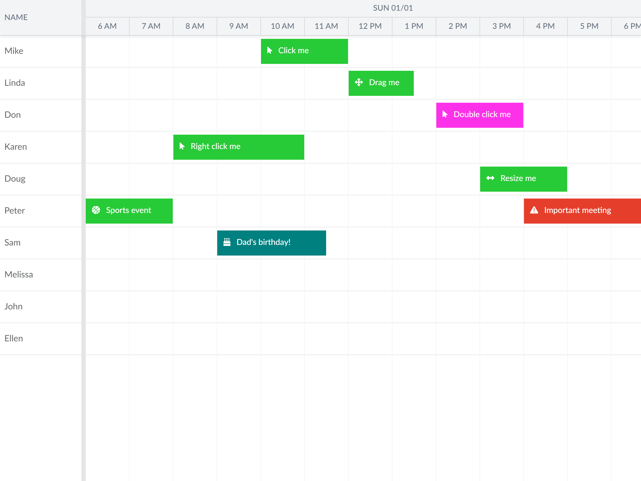 Bryntum Scheduler - Simple event editor demo (Vue 3)