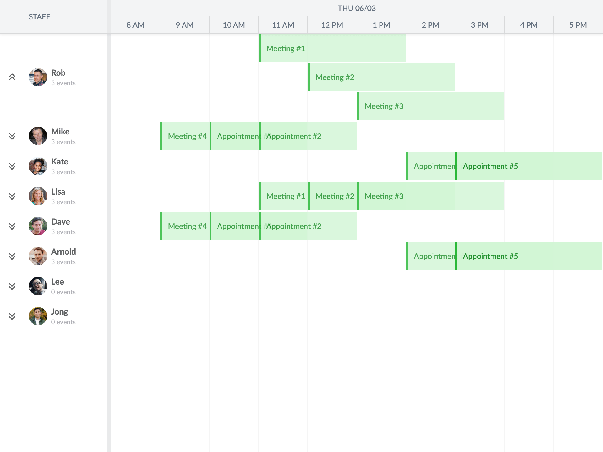 Bryntum Scheduler - Resource collapsing demo Bryntum Scheduler - Resource collapsing demo