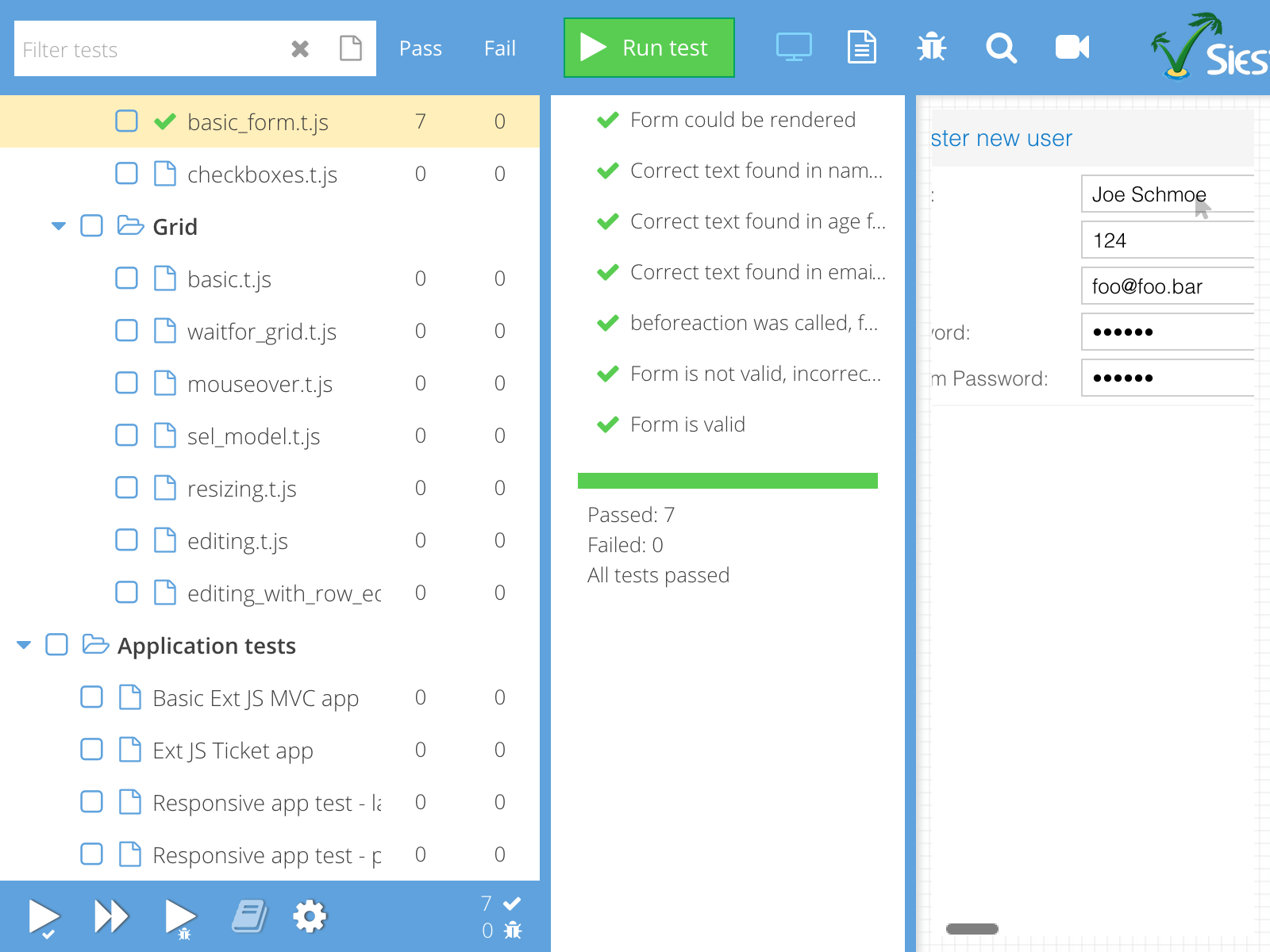 Siesta API documentation