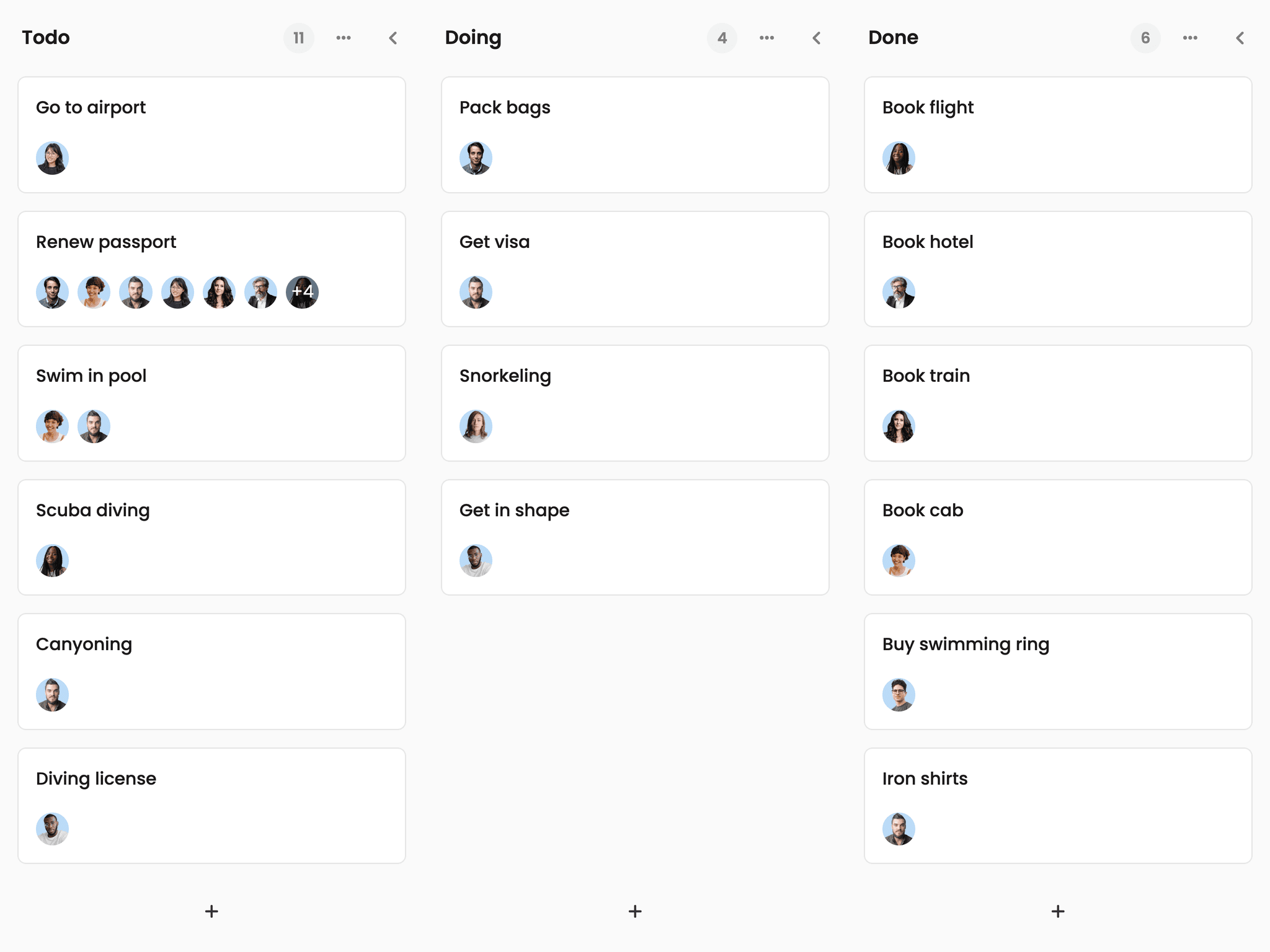Bryntum TaskBoard - Inline data demo (React)