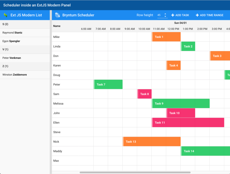 Integrating The Bryntum Scheduler With Ext JS Modern - Bryntum