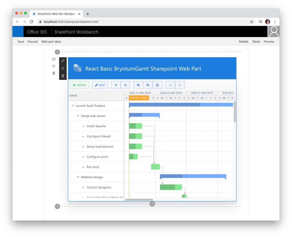 Sharepoint Gantt Chart Web Part 5 Views In Project For The Web