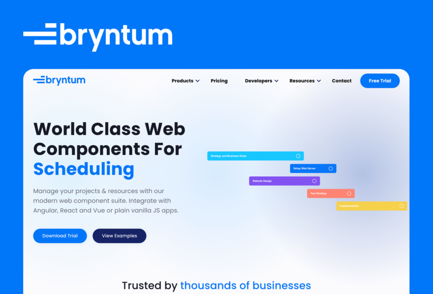 High Performance Web Components For Project Management