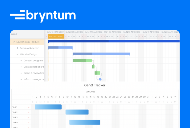 Creating a Gantt chart with React using Next.js - Bryntum