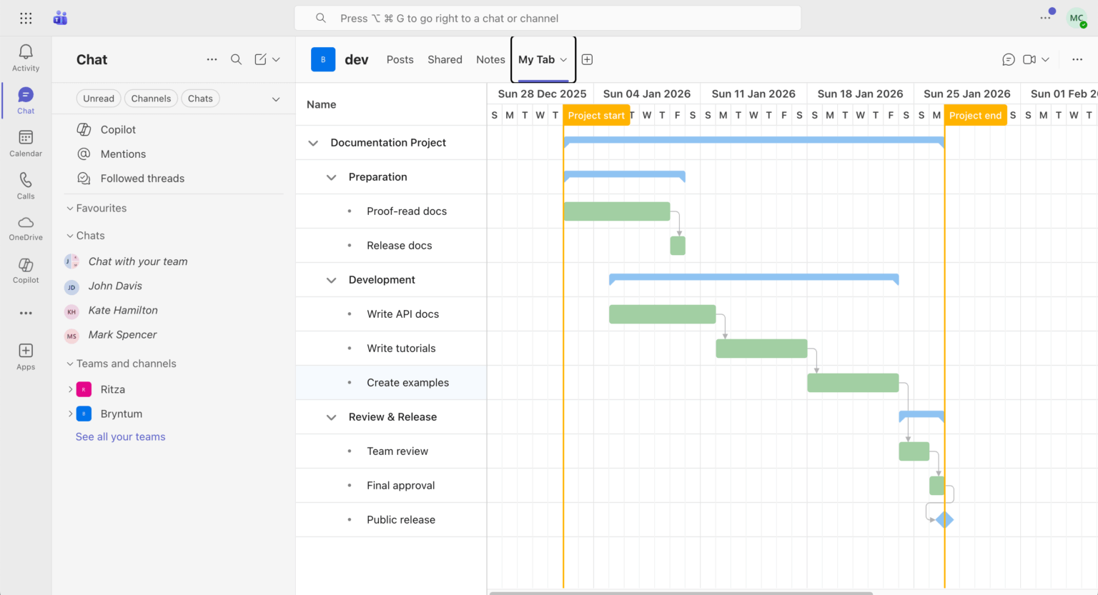 How to build a Gantt chart into Microsoft Teams with Bryntum - Bryntum