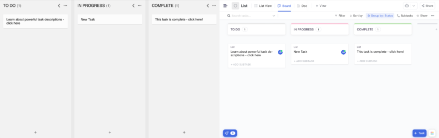How to connect and sync Bryntum TaskBoard to ClickUp - Bryntum