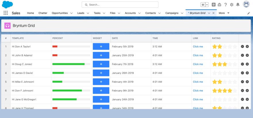 Using Bryntum Grid as a Salesforce Lightning web component - Bryntum