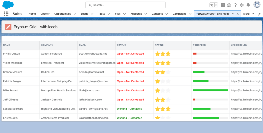 Using Bryntum Grid as a Salesforce Lightning web component - Bryntum