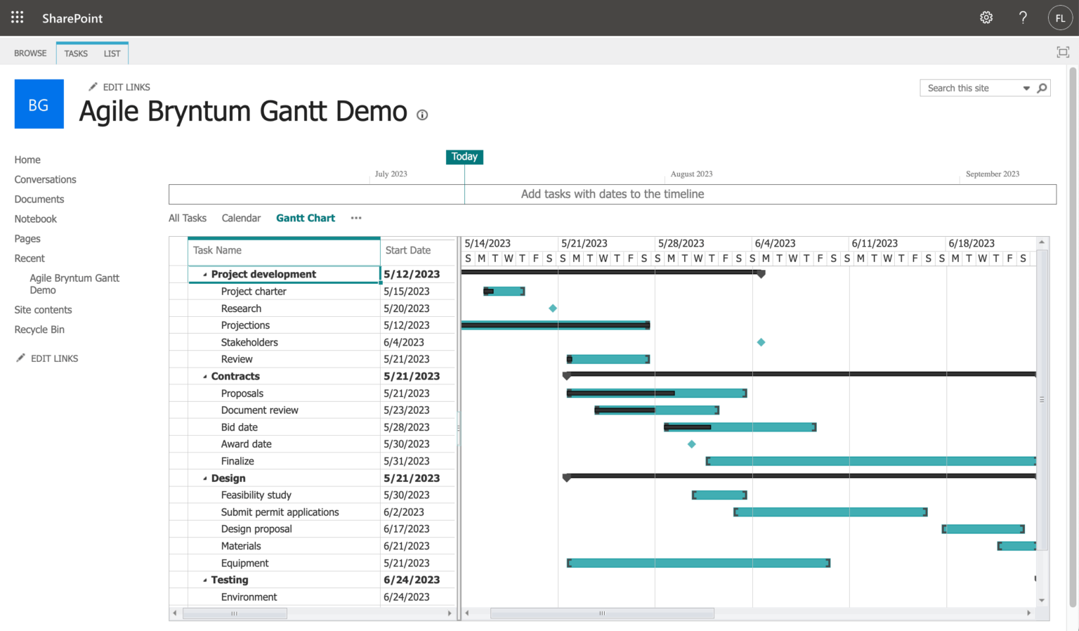 Integrating Bryntum Gantt with Microsoft SharePoint - Bryntum