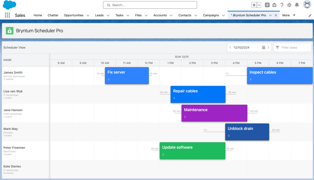 Using Bryntum Scheduler Pro as a Salesforce Lightning Web Component - Bryntum