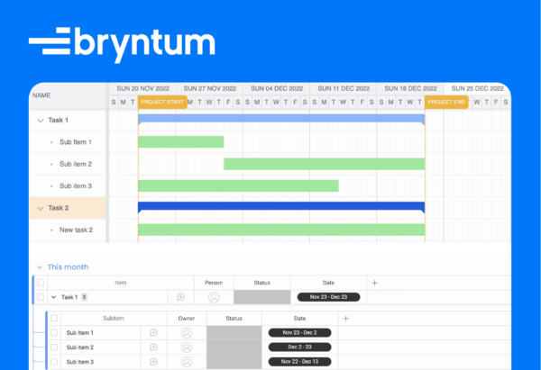 How to connect and sync Bryntum Gantt to monday.com - Bryntum