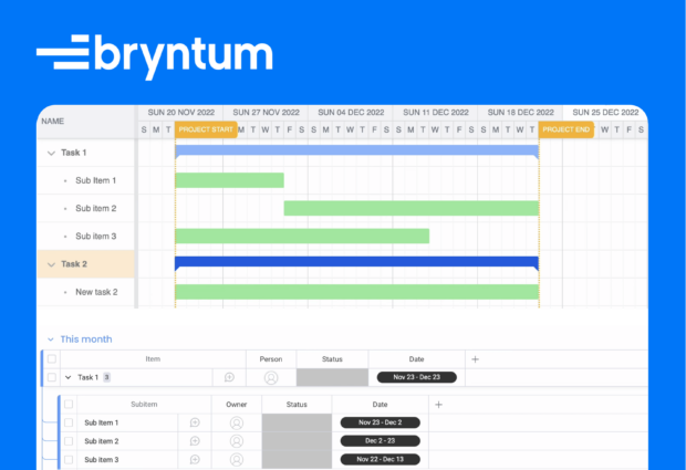 How to connect and sync Bryntum Gantt to monday.com - Bryntum