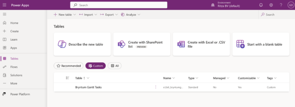 How to build a React Gantt chart in Microsoft Power Apps using Bryntum, Power Apps component ...