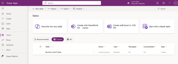 How to build a React Gantt chart in Microsoft Power Apps using Bryntum, Power Apps component ...