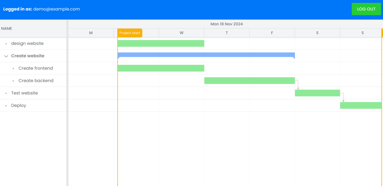 Create a React Gantt chart with Bryntum and Appwrite - Bryntum
