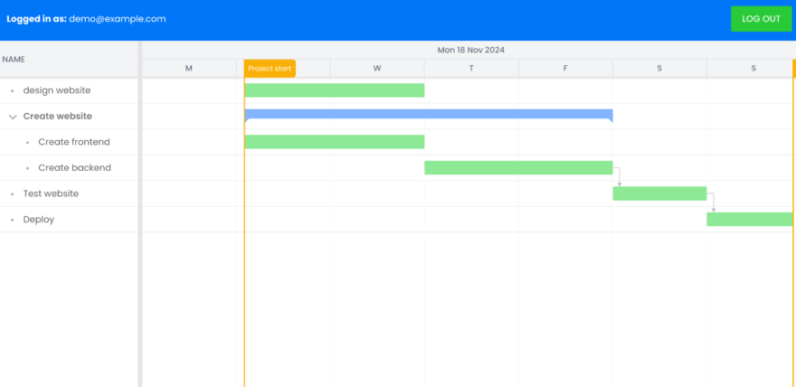 Create a React Gantt chart with Bryntum and Appwrite - Bryntum