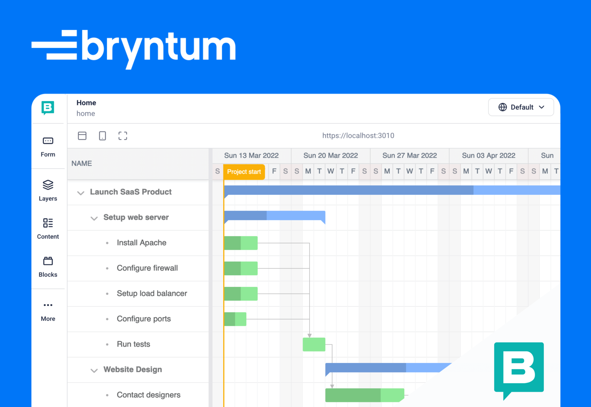 Creating a custom Bryntum Gantt React component for Storyblok - Bryntum