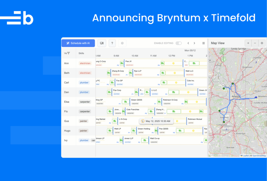 Timefold x Bryntum: Optimized schedules, interactive visuals - Bryntum
