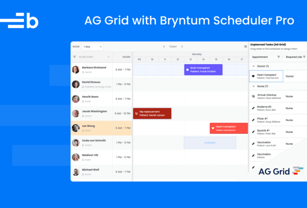 How to integrate a React AG Grid with a React Bryntum Scheduler Pro - Bryntum